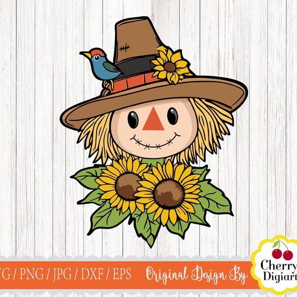 Scarecrow Face Svg - Etsy
