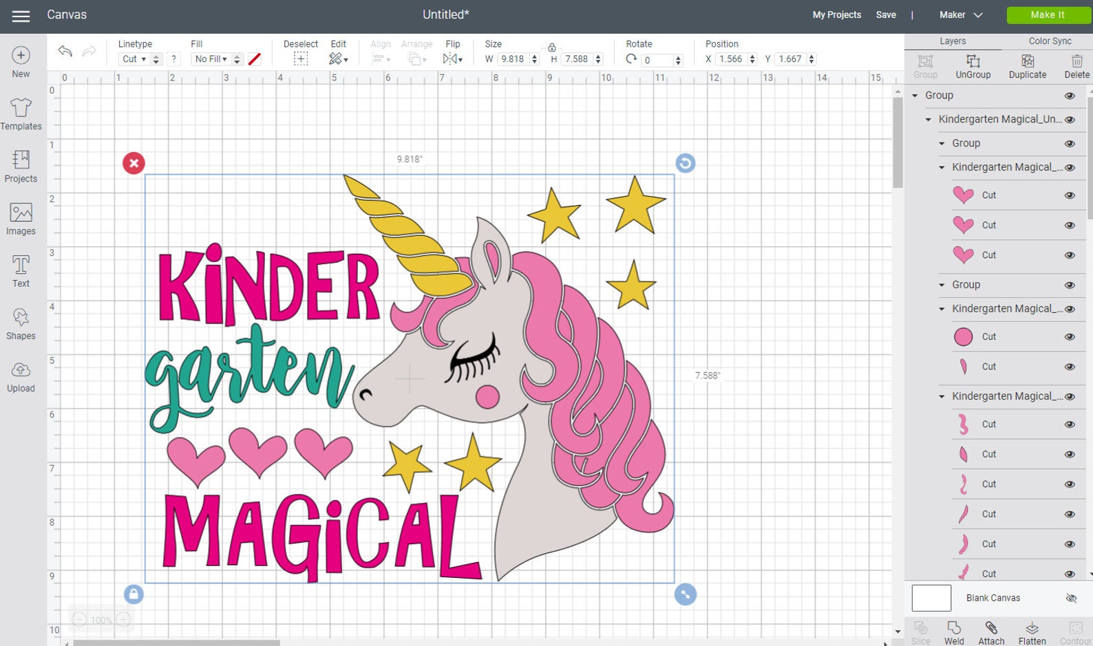 Unicorn SVG Kindergarten Magical svg Back to School svg | Etsy