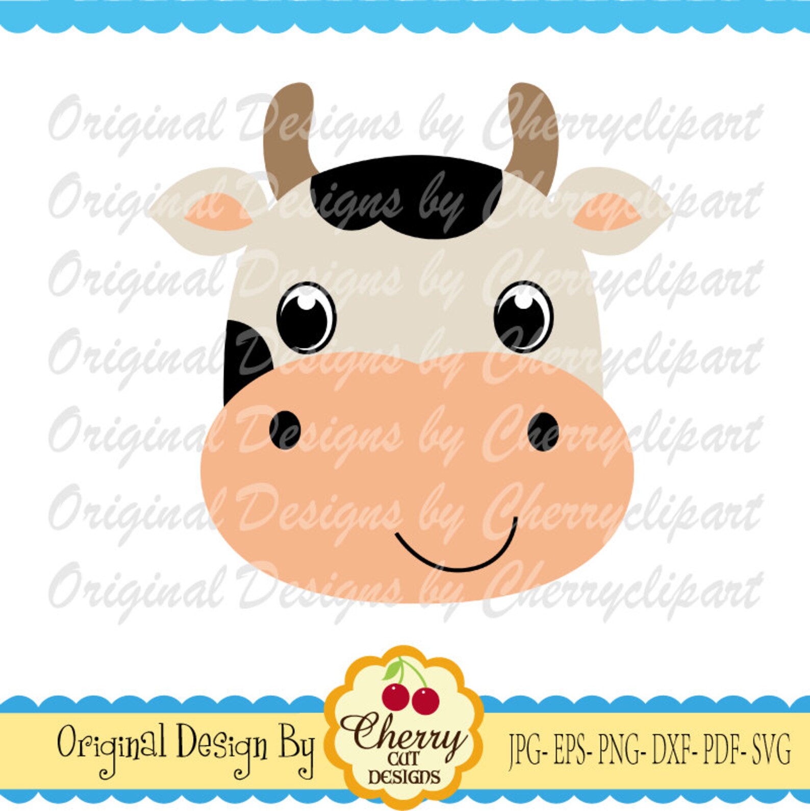 Cow Face SVG Cow Boy SVG Farm Animal Svg Silhouette and | Etsy