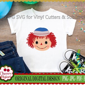 Vintage Raggedy Ann and Andy Svg Png Silhouette and Cricut Cut Design ...