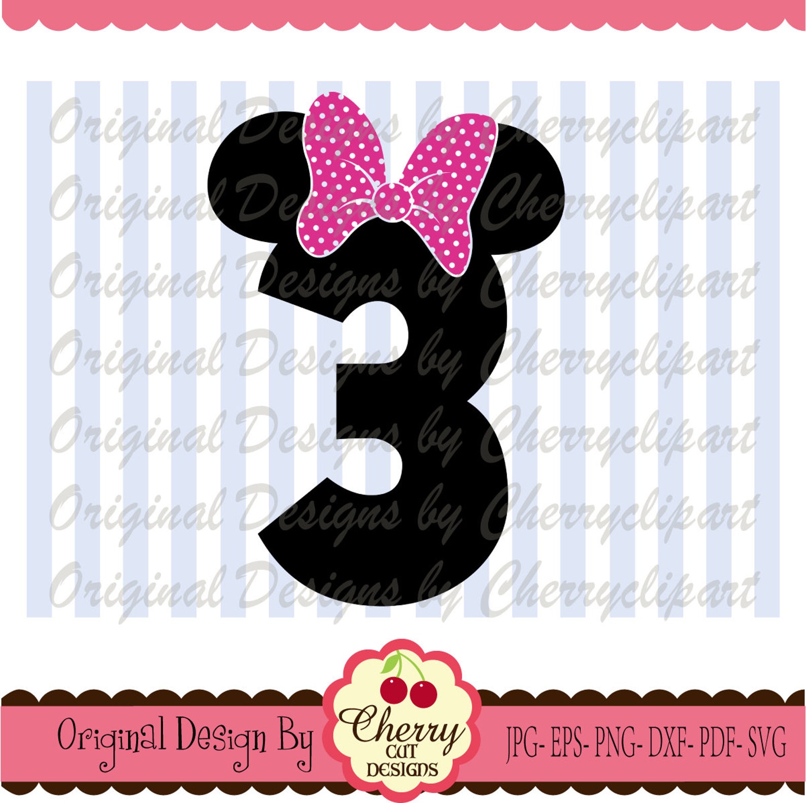 My 3rd Birthday, Minnie Number 3 Svg,birthday Silhouette & Cricut Cut ...