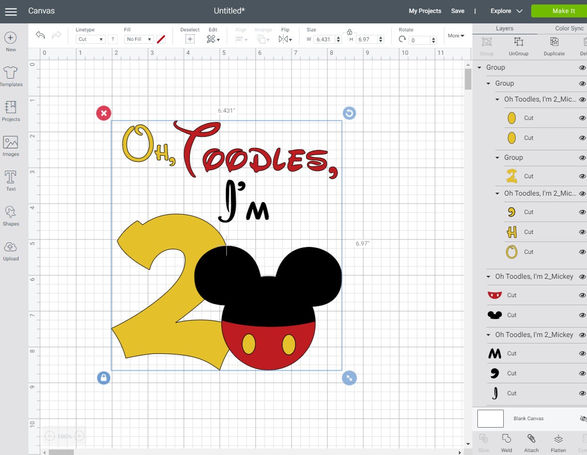 Oh Toodles I'm 2 Mickey SVG Birthday Number 2 SVG | Etsy
