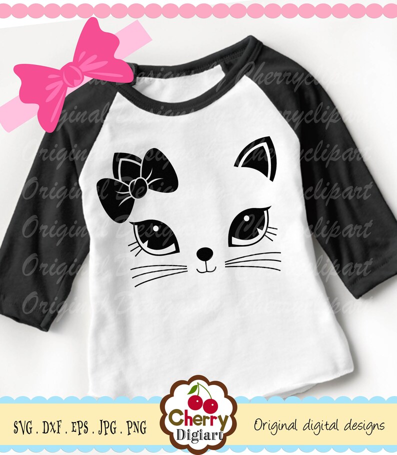 SVG DXF Kitty Cat Face SVG Cat Face Svg Animal Svg - Etsy