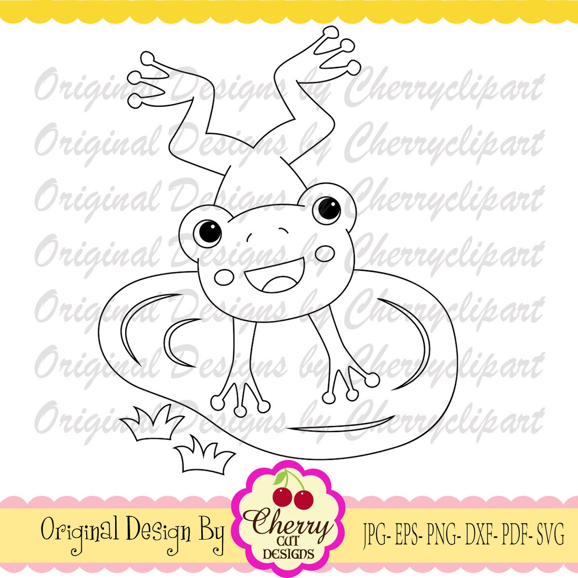 Svgdxf Cute Frog Svg Jumping Frog Svg Silhouette & Cricut - Etsy