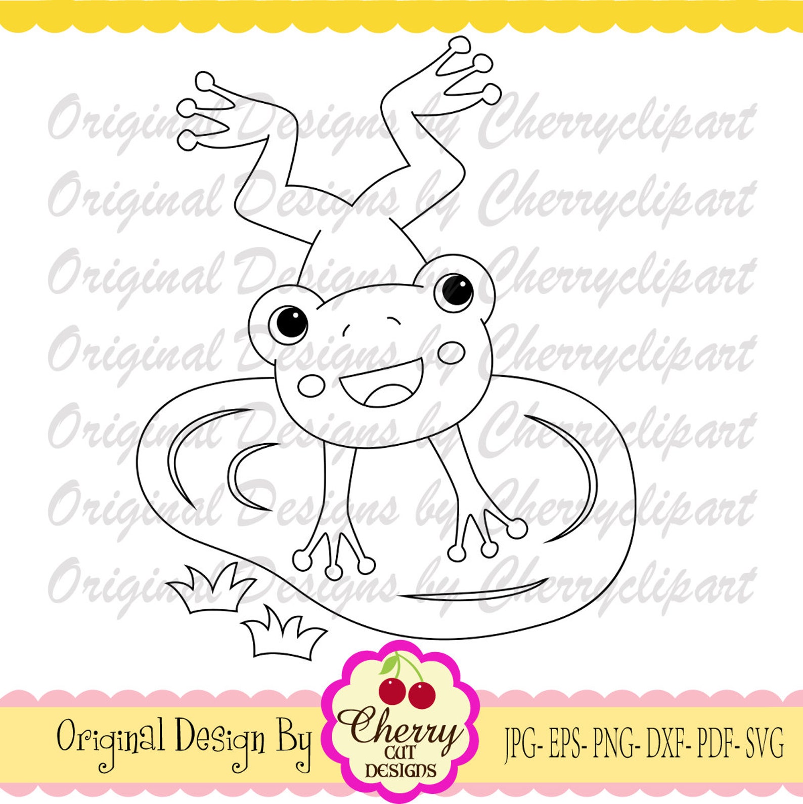 Svgdxf Cute Frog Svg Jumping Frog Svg Silhouette & Cricut - Etsy