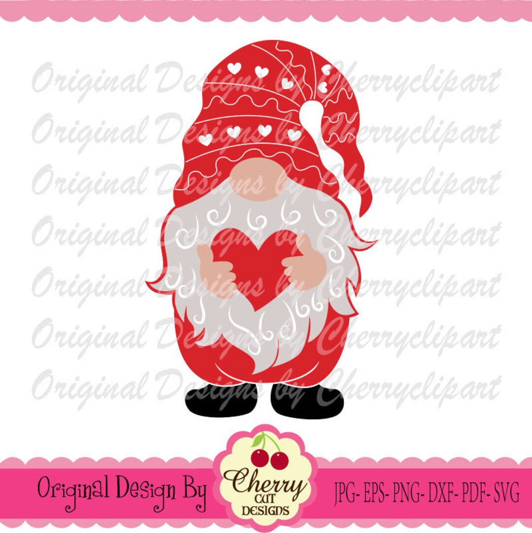 Valentines Day Gnome Svg,sweet Gnome, Love, Heart Svg Silhouette ...