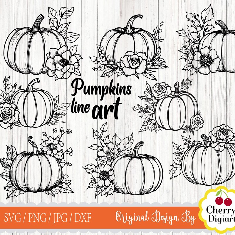 Thanksgiving Line Art - Etsy