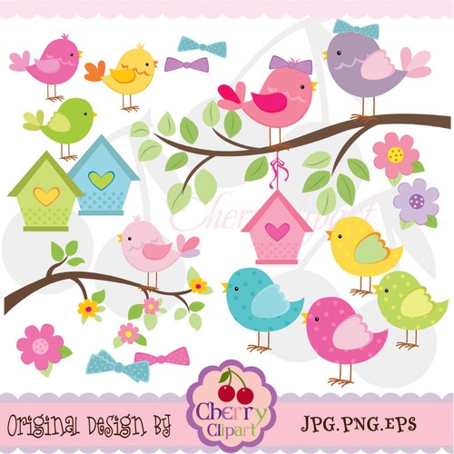 Little Birds Clipart Digital Set For-personal and Commercial - Etsy