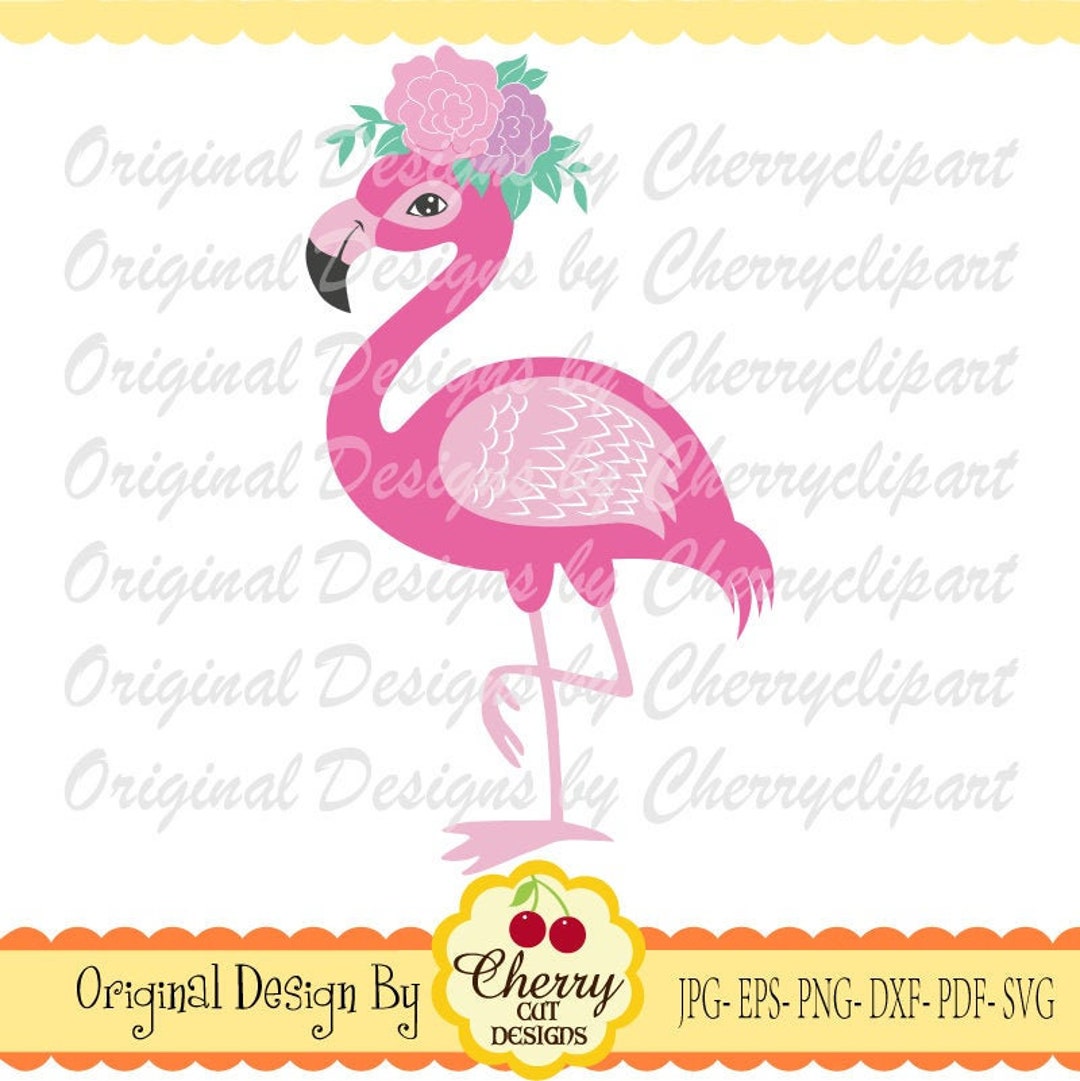 Flamingo Svg, Flowers Flamingo Svg,summer Party Svg Silhouette & Circut ...