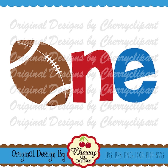 Football One Svg Birthday One Svg Silhouette & Cricut Cut | Etsy