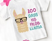 Back to School SVG Llama Svg 100 Days No Prob Llama Svg - Etsy