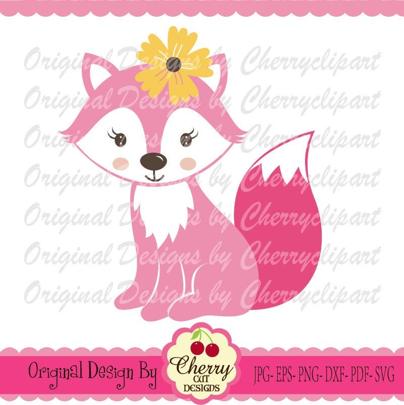 Fuchs Svg Fuchs Mädchen Svg Fuchs mit Blume Svg Silhouette & - Etsy ...