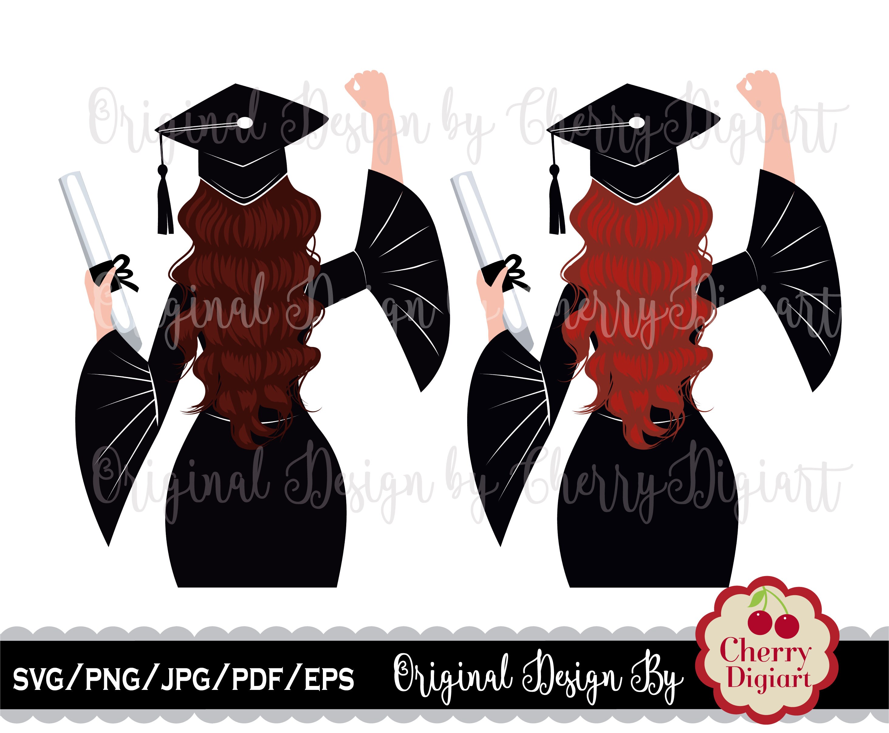 Graduation Girl Svg Png Bundle, Graduation Clipart, Graduation Cap ...