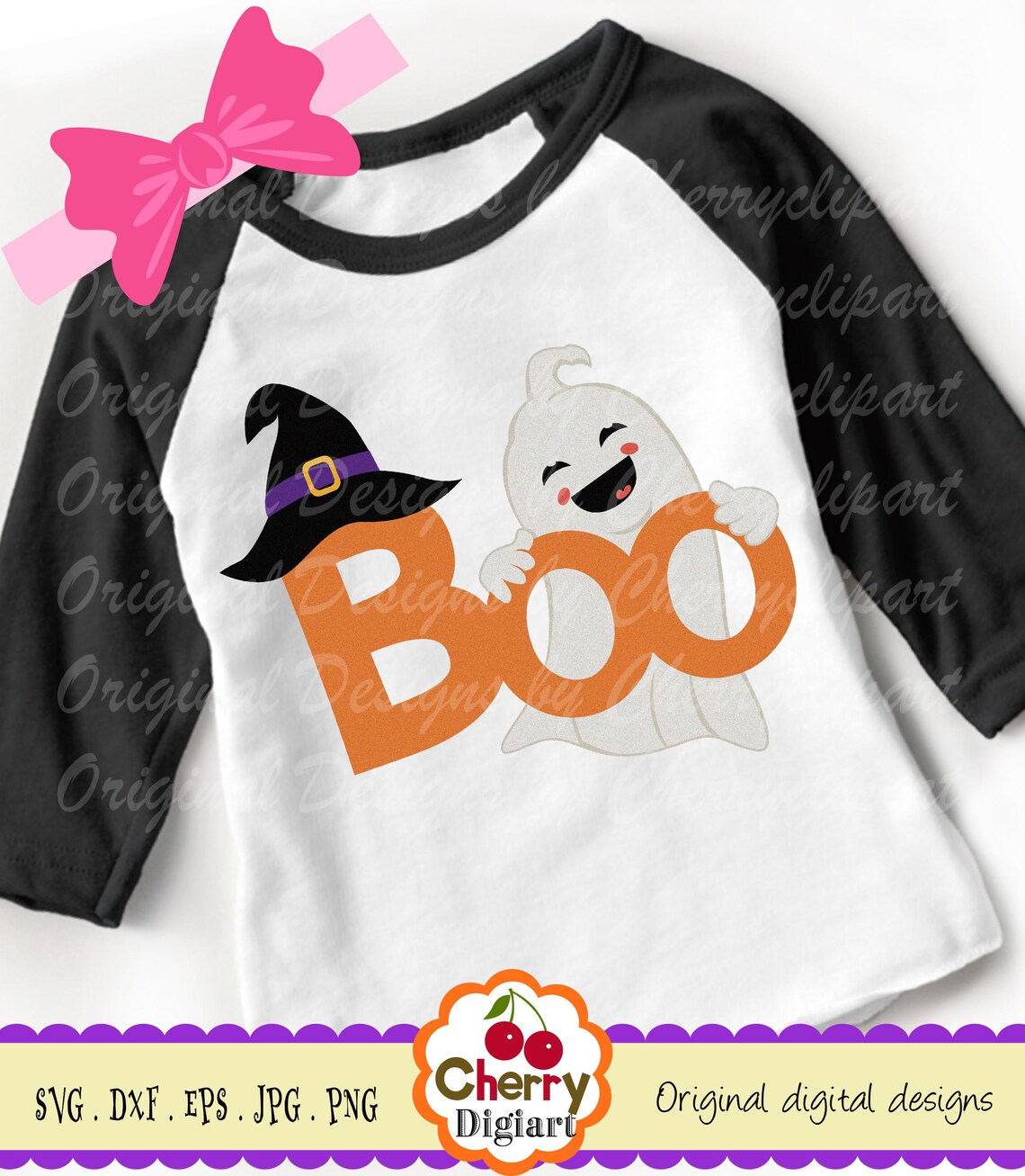Halloween Boo Svg Little Ghost Witch Hat BOO Silhouette Cut | Etsy