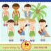Luau Party Digital Clipart Set -personal and Commercial Use-paper ...