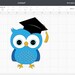 Graduation Owl Svg, Graduation Cap Svg, Graduation Party Svg Silhouette ...
