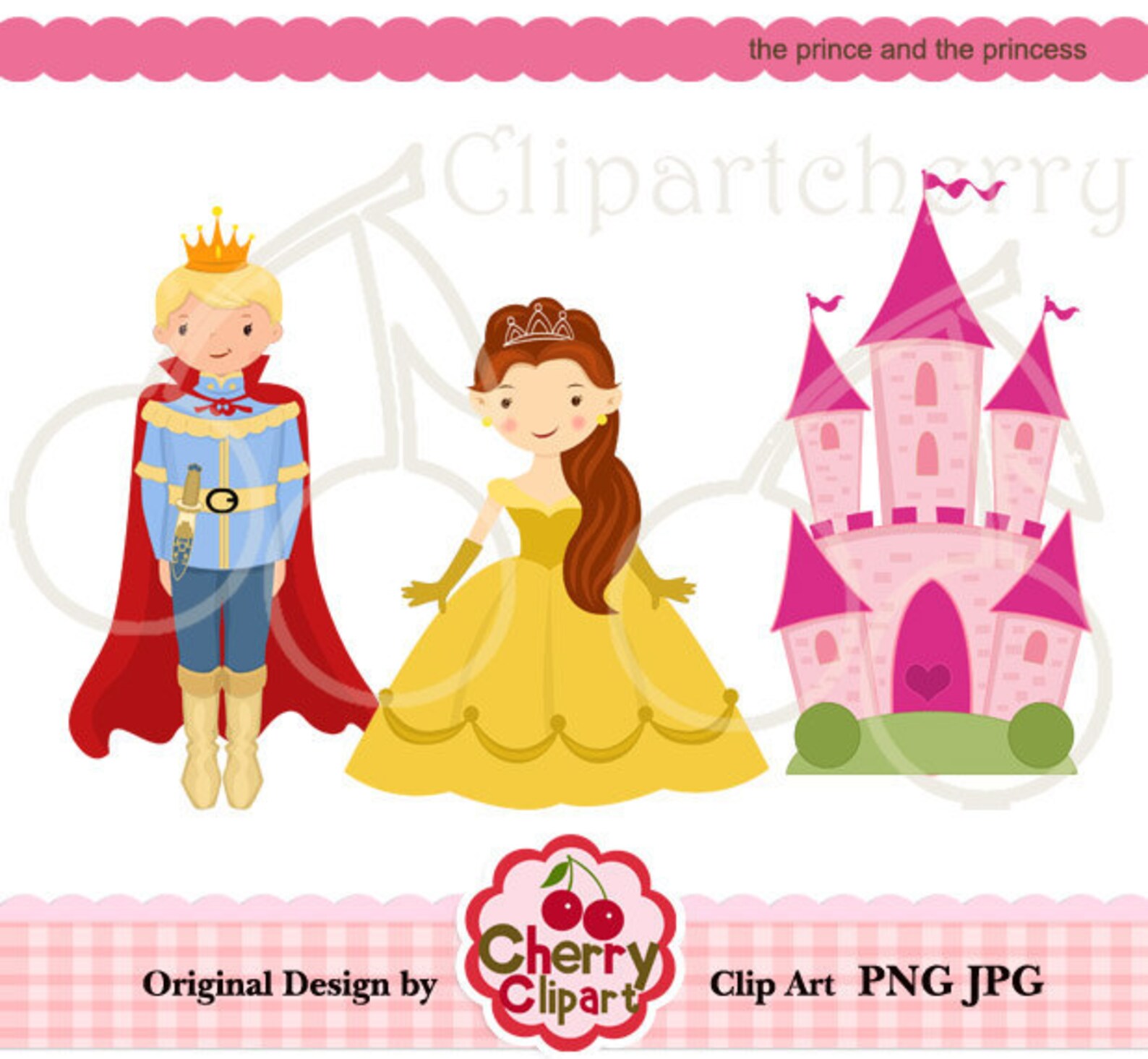 The Prince and the Princess Digital Clipart Set for personal - Etsy