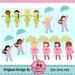 Spring Clip Art,april Shower Digital Clip Art,rain Clip Art-digital ...