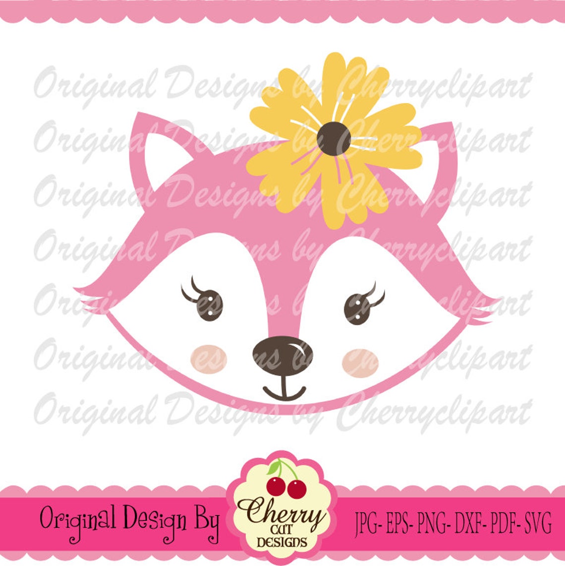 Fox Face Svg Sweet Fox Girl Svg Animal Svg Valentine Fox - Etsy