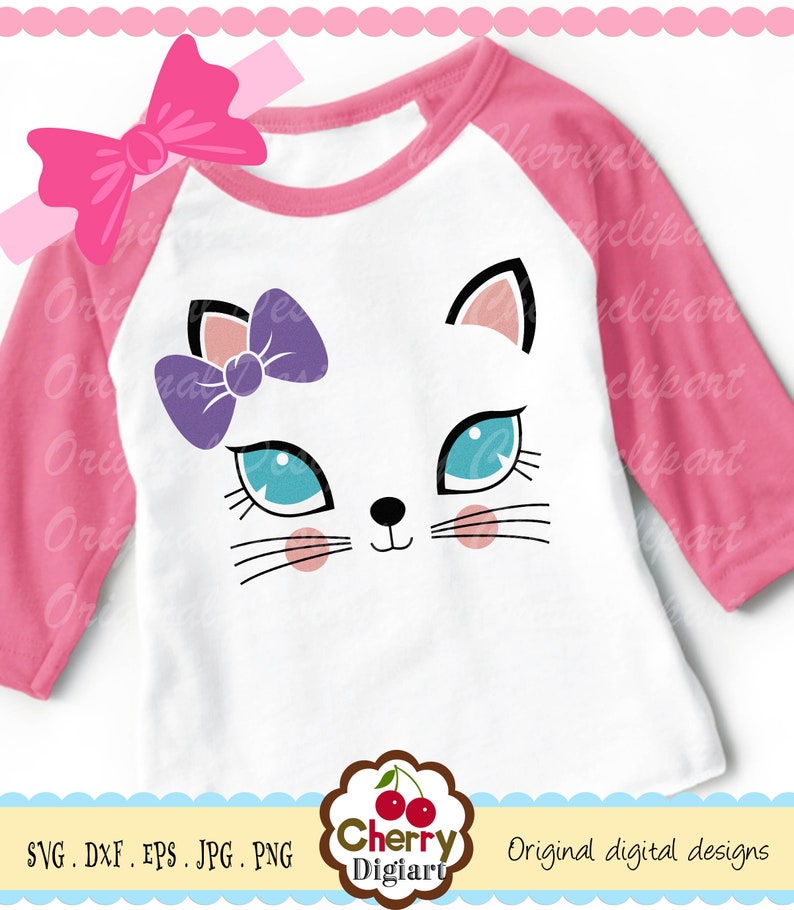 SVG DXF Kitty Cat Face SVG Cat Face Svg Animal Svg - Etsy