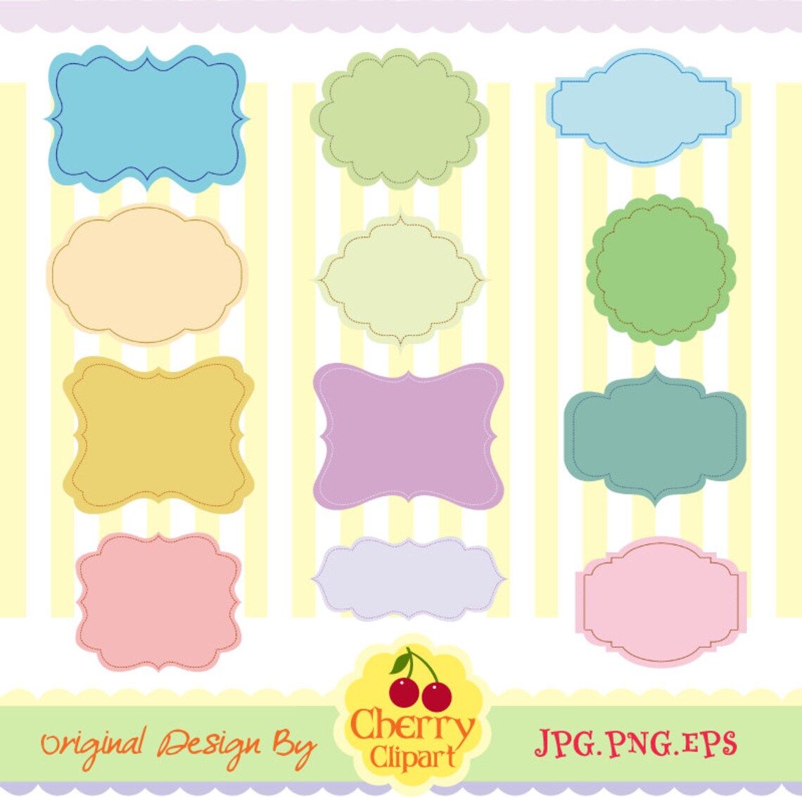 Digital Frames Clip Art Set for personal and Commercial - Etsy