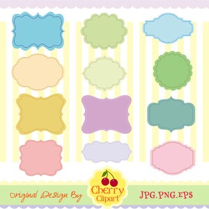 Digital Frames Clip Art Set for -personal and Commercial Use-paper ...