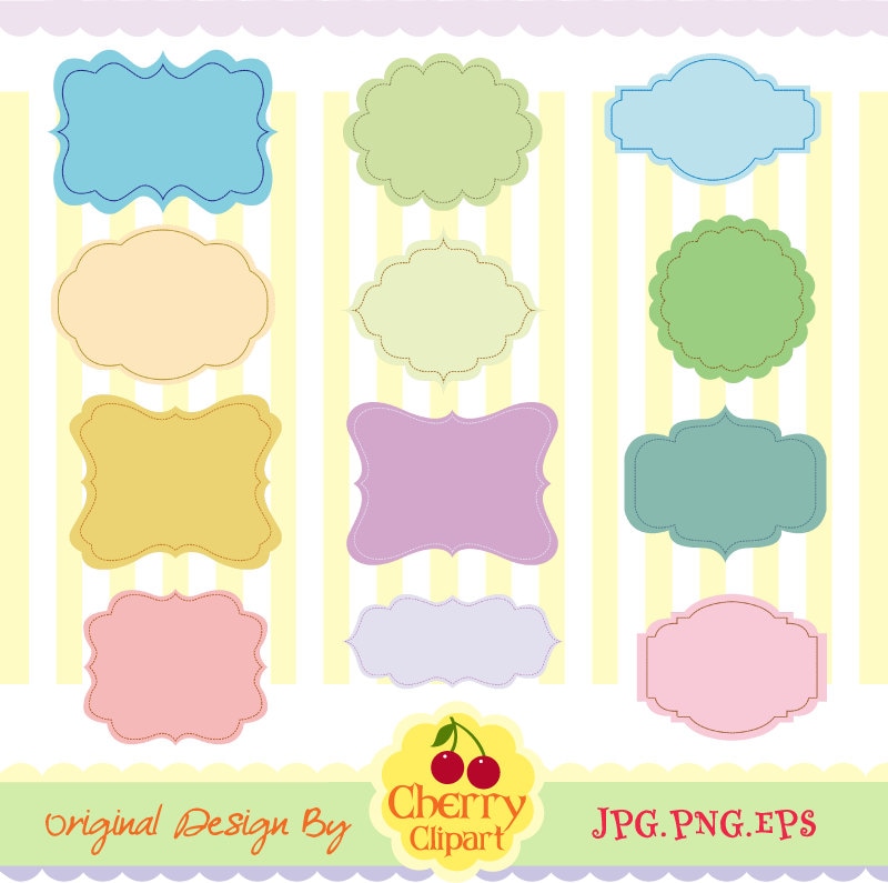 Digital Frames Clip Art Set for Personal and Commercial | Etsy