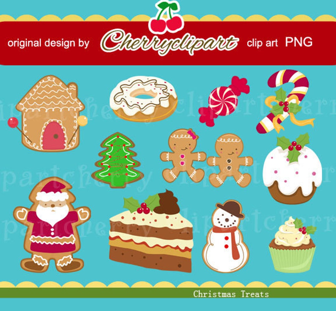 Christmas Treats Sweets Digital Clipart-personal and Commercial Use ...