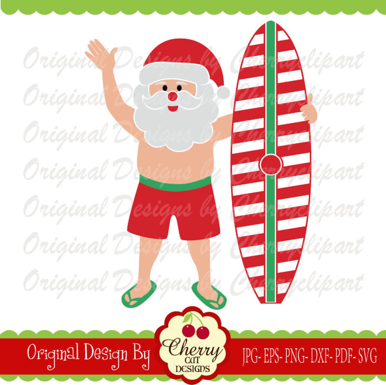 Christmas Santa Claus Svg Beach Christmas Santa Svg | Etsy