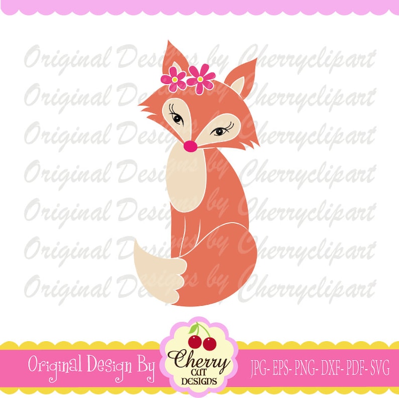 Fuchs SVG DXF Fuchs Mädchen Svg Fuchs mit Blumen Tieren - Etsy Österreich