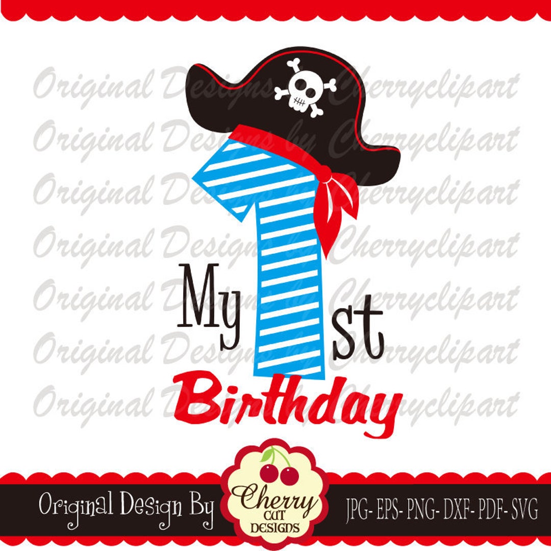 Pirate 1st Birthday SVG: Hat Number One Cut File (digital Download) - Etsy