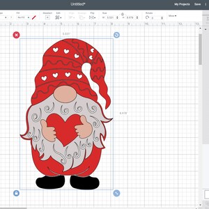 Valentines Day Gnome Svg,sweet Gnome, Love, Heart Svg Silhouette ...