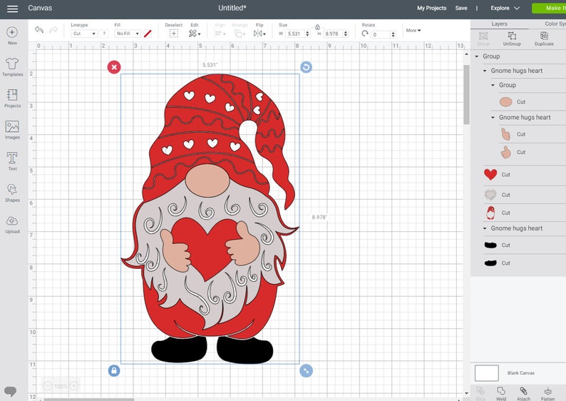 Valentines Day Gnome Svgsweet Gnome Love Heart Svg | Etsy