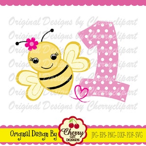 Bumble Bee SVG Dxf,bumble Bee Number 1 Svg, Birthday Silhouette ...