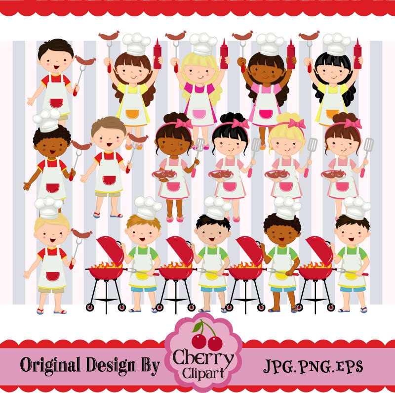 BBQ Partybackyard Bbqbarbecue Picnic Digital Clip - Etsy