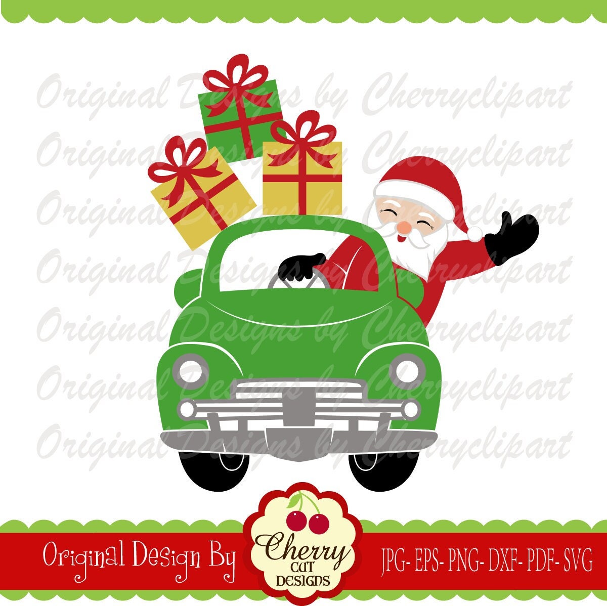 Christmas Santa Claus Svg Christmas Truck Svg Christmas Gift | Etsy