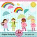 Spring Clip Art,april Shower Digital Clip Art,rain Clip Art-digital ...