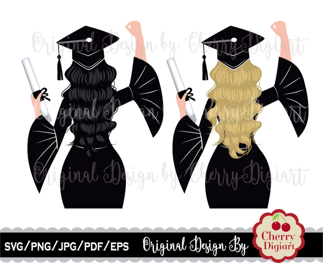 Graduation Girl Svg Png Bundle, Graduation Clipart, Graduation Cap ...