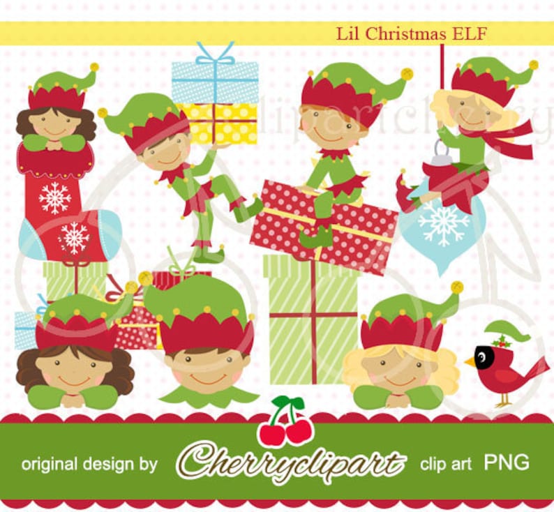 Lil Christmas ELF Digital Clipart-personal and Commercial - Etsy