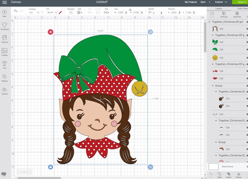 Christmas Elf Svg Santa 's Lil Helper Elf Girl Svg - Etsy