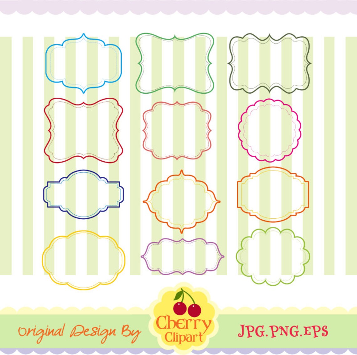 Digital Frames Clip Art Set for personal and Commercial - Etsy
