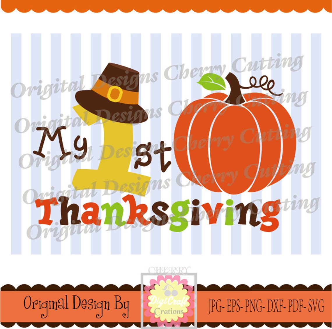 My 1st Thanksgivingthanksgiving Number 1 With Pilgrim Hat - Etsy