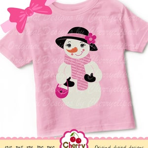 Snow Lady Svg, Winter Snowman Svg Silhouette & Cricut Cut Files ...