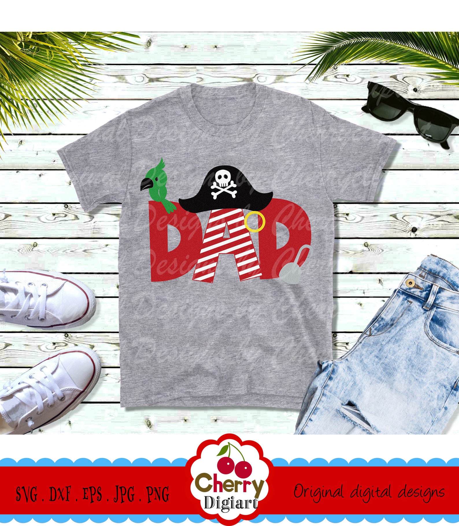 Pirate DAD Svg DAD With Pirate Hat Svg Pirate's Hat Svg - Etsy