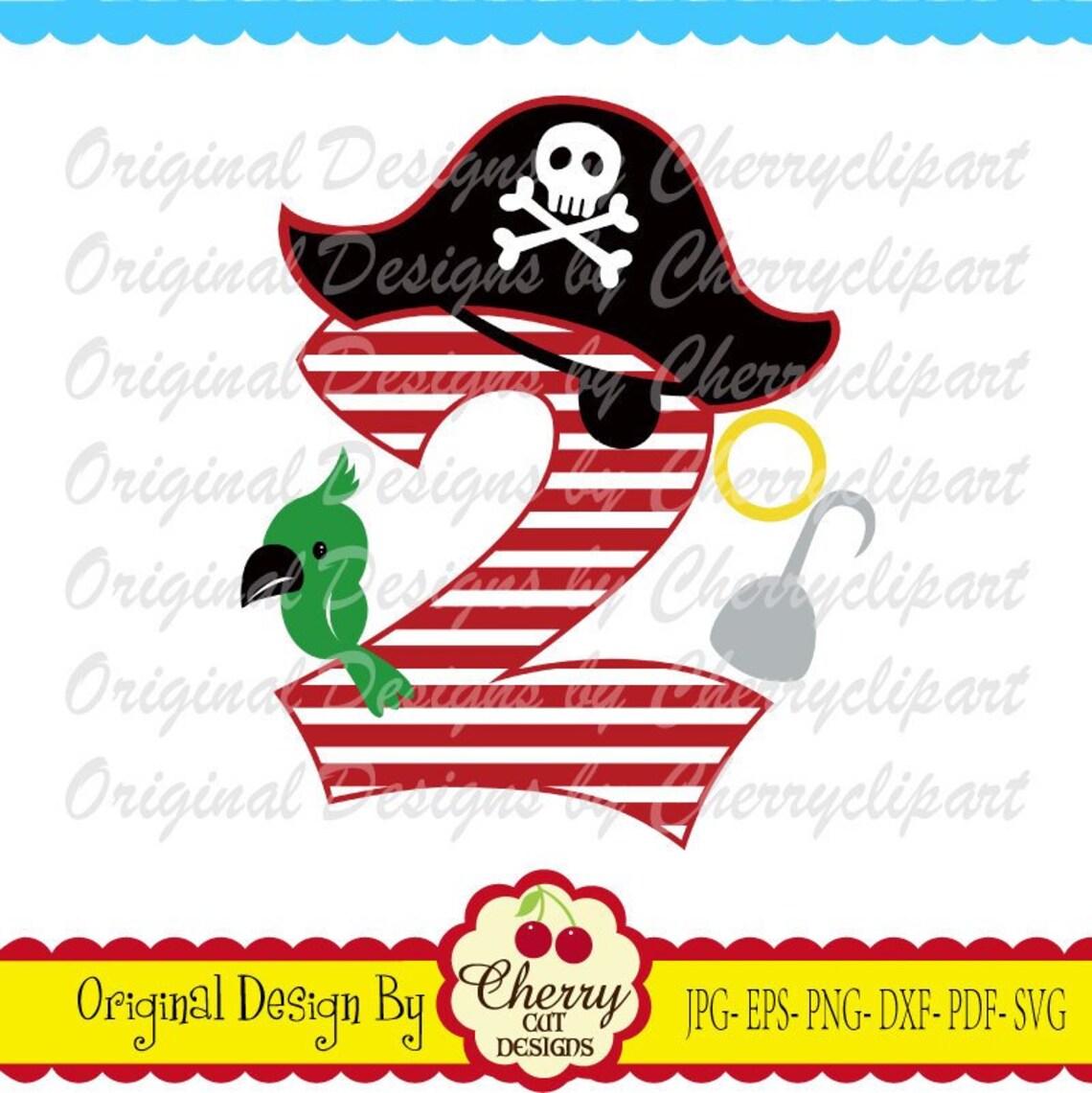 Pirate Number 2 Birthday Number 2 Svg Pirate's Hat - Etsy