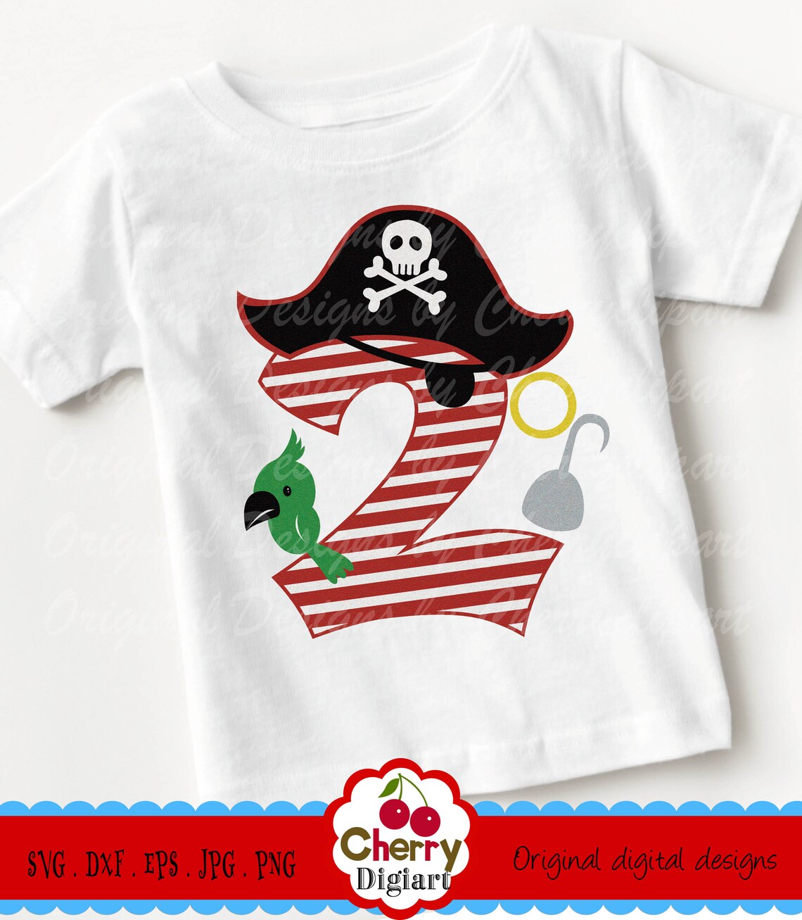 Pirate Number 2 Birthday Number 2 Svg Pirate's Hat - Etsy