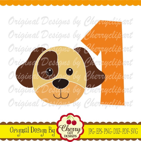 Dog Number 1 Svg Birthday Number 1 Svg Silhouette & Cricut - Etsy