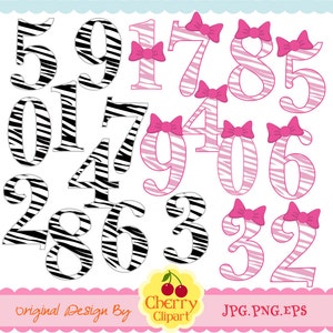 Zebra Costume Babies Digital Clipart Set-zebra Numbers Clipart-personal ...