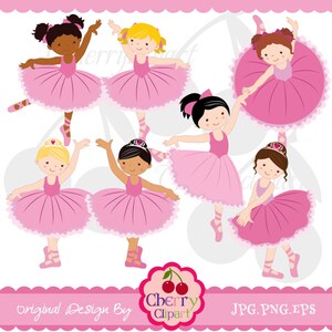 Little Ballerina Digital Clipart Set for -personal and Commercial Use ...