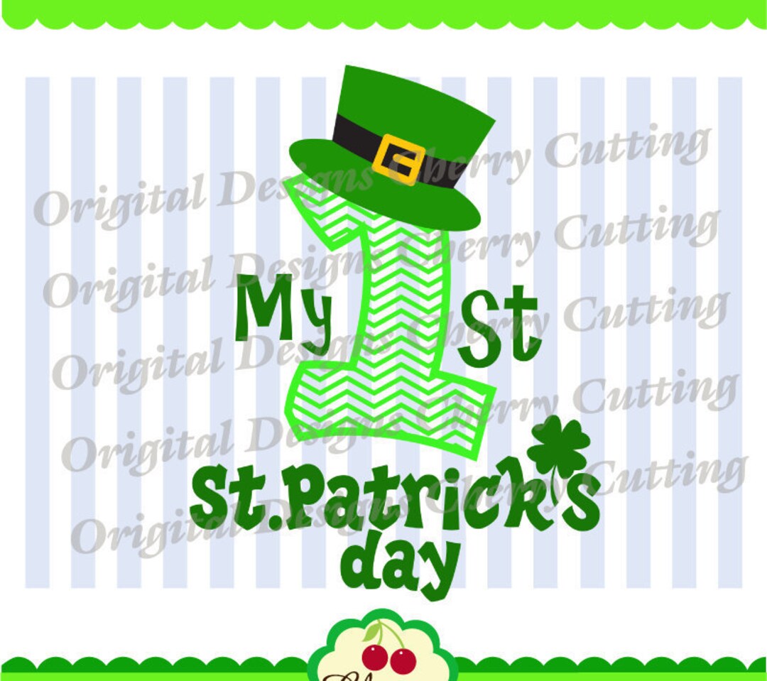 My 1st St.patrick's Day St.patrick's Day Number 1 - Etsy